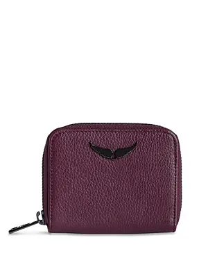 Zadig&Voltaire Mini Grained Leather Zip Wallet Beyond