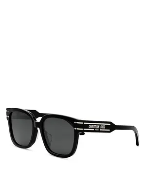Dior Diorsignature S7f Square Sunglasses - Black/gray Solid