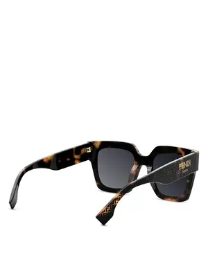Fendi Roma Square Sunglasses - Havana/gray Gradient