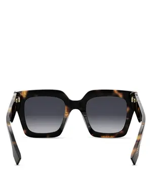 Fendi Roma Square Sunglasses - Havana/gray Gradient