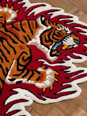 Wacko Maria Tim Lehi Small Wool And Cotton-Blend Jacquard Rug