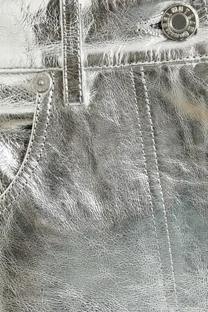 Helmut Lang Crinkled Mirrored-leather Pants
