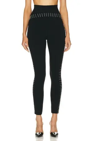Alaïa Embroidered Legging In Black