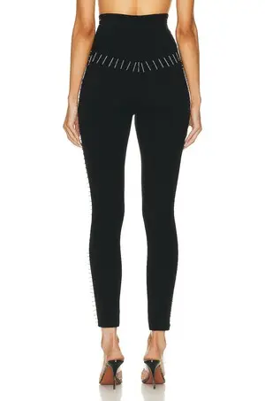 Alaïa Embroidered Legging In Black