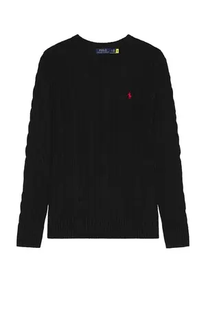 Polo Ralph Lauren Cable Knit Cotton Sweater - Black