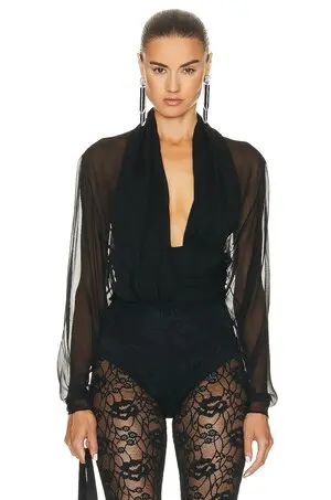 Saint Laurent Cuffed Blouses