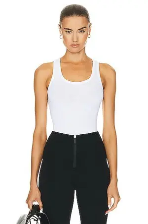 Alaïa Tank Top Bodysuit - Blanc