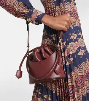 Etro Secchiello Mini Leather Bucket Bag