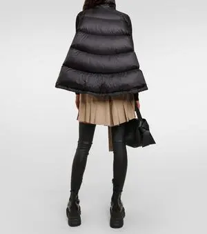 Sacai Asymmetric Quilted Down Vest - Black