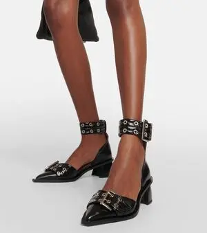 GANNI Embellished Buckle Pumps - Black