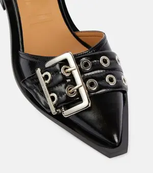 GANNI Embellished Buckle Pumps - Black