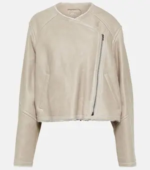 Isabel Marant Ostya Shearling-lined Leather Biker Jacket