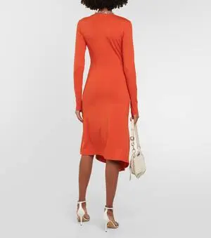 MARANT ETOILE Lania Jersey Midi Dress - Orange