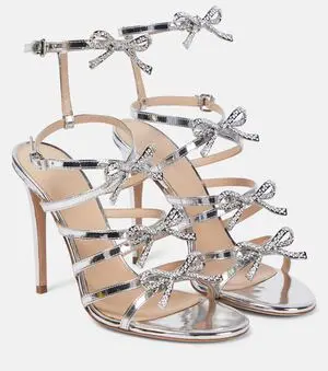 Giambattista Valli Love Bow Embellished Sandals - Silver