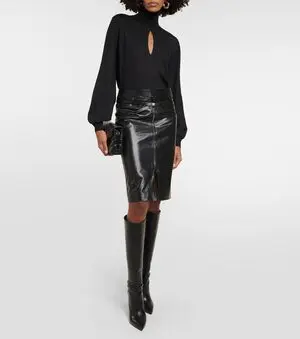TOM FORD Cutout Cashmere And Silk Turtleneck Sweater