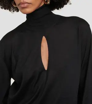 TOM FORD Cutout Cashmere And Silk Turtleneck Sweater