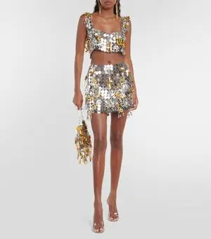 Rabanne Embellished Miniskirt