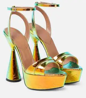 D'ACCORI Skye Mirrored Platform Sandals