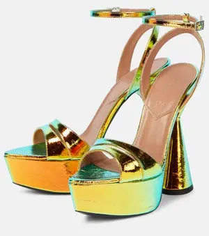 D'ACCORI Skye Mirrored Platform Sandals