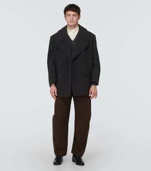 LEMAIRE Double-breasted Wool Peacoat