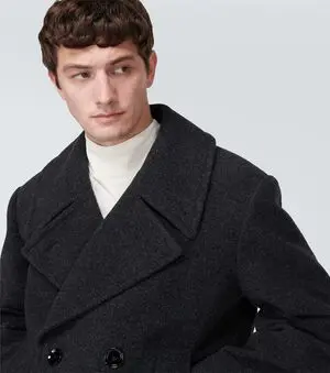 LEMAIRE Double-breasted Wool Peacoat