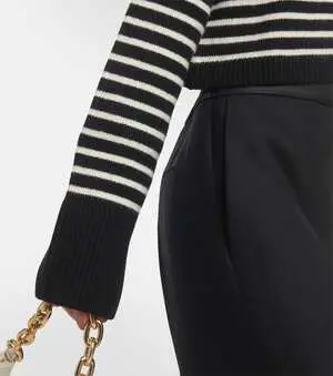 Khaite Calix Striped Cashmere-blend Cardigan