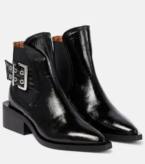 GANNI Faux-leather Chelsea Boots