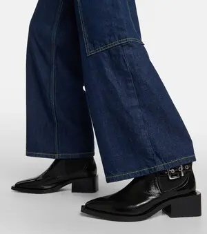 GANNI Faux-leather Chelsea Boots
