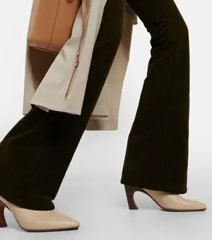 FRAME Le Slim Palazzo Corduroy Pants - Green