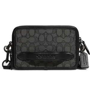 COACH Charter Signature Jacquard & Leather Crossbody Bag