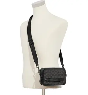 COACH Charter Signature Jacquard & Leather Crossbody Bag