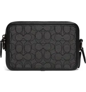 COACH Charter Signature Jacquard & Leather Crossbody Bag