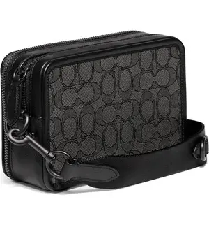 COACH Charter Signature Jacquard & Leather Crossbody Bag