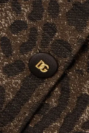 Dolce & Gabbana Wool-blend Leopard-jacquard Jacket