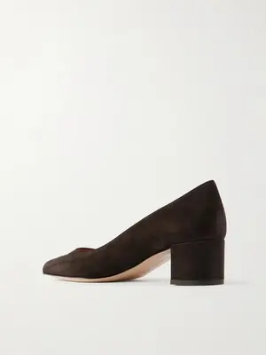 GIANVITO ROSSI Piper 45 Suede Pumps - Brown