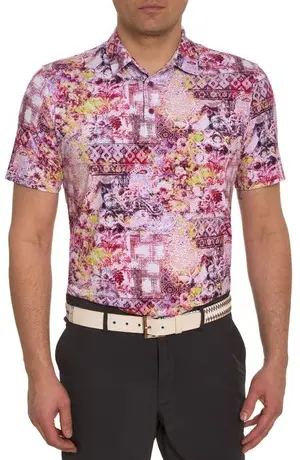 Robert Graham Geneva Performance Golf Polo - Berry