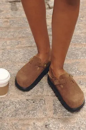 BIRKENSTOCK Boston Chunky Clogs - Dark Tea