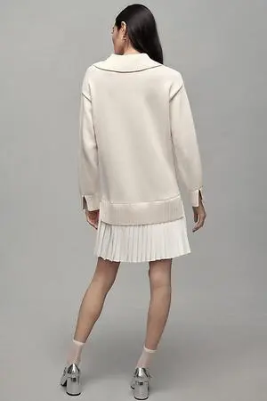 English Factory Twofer Sweater Dress - Beige