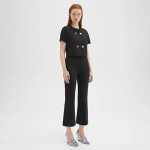 Theory Cropped Kick Pant - Black