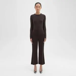 Theory Cropped Kick Pant - Mink