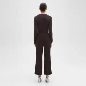 Theory Cropped Kick Pant - Mink