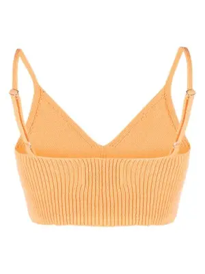 Calvin Klein Logo-embroidery Knitted Bralette
