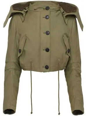 Prada Cropped Hooded Jacket