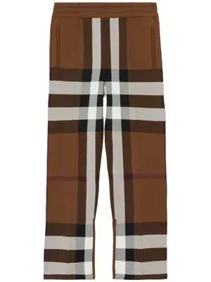 Burberry Check-print Track Pants - Brown