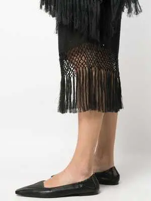 Brunello Cucinelli Fringed Edge Midi Skirt