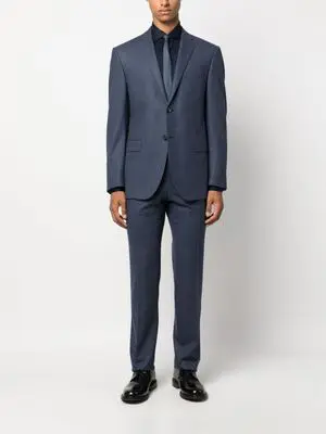 Corneliani Classic-collar Cotton Shirt - Blue