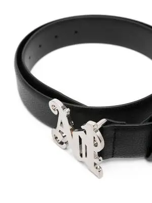 Palm Angels Pa Monogram Leather Belt