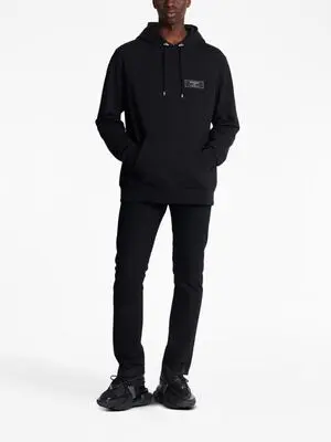 Balmain Logo-patch Cotton Hoodie