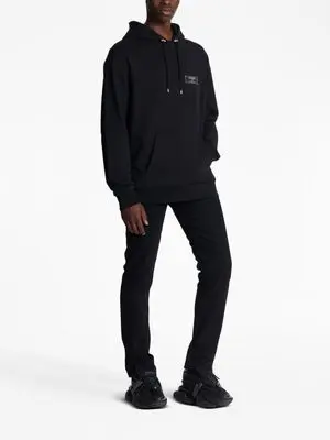 Balmain Logo-patch Cotton Hoodie
