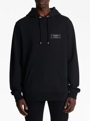 Balmain Logo-patch Cotton Hoodie
